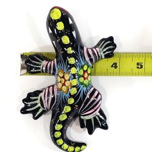 Accents | Ceramic Terracotta Hand Painted Lizard Salamander Mexican ...